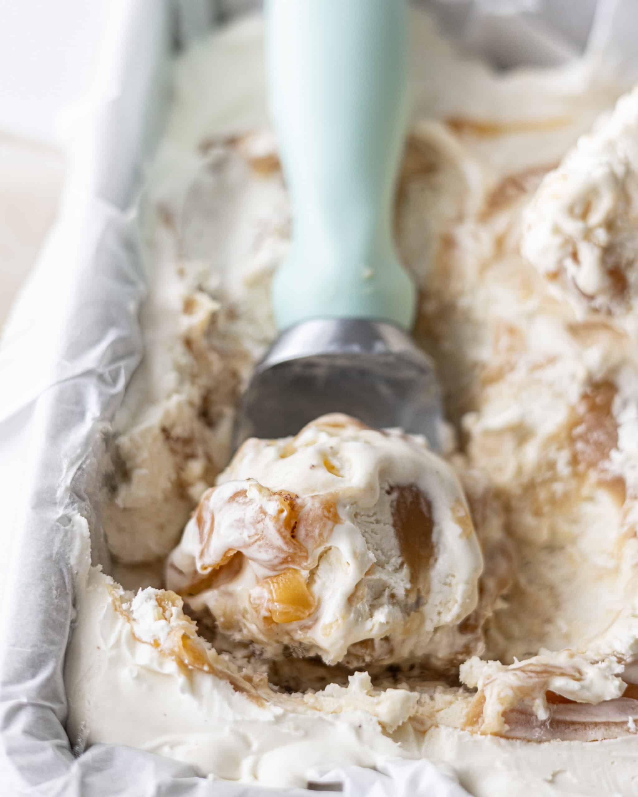 Caramel swirl in ice cream (caramel variegate) - One Sweet Mama