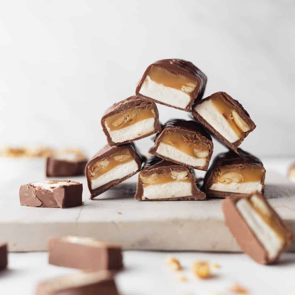 How to make Homemade snickers bars - One Sweet Mama