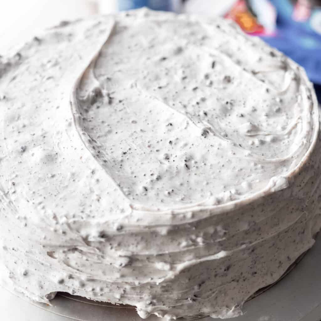 Cake with Oreos baked in - One Sweet Mama
