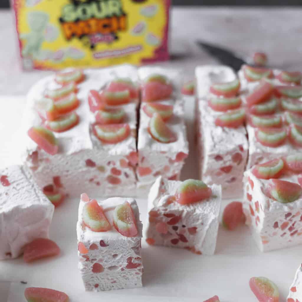 Watermelon Sour Patch Kids Marshmallows - One Sweet Mama