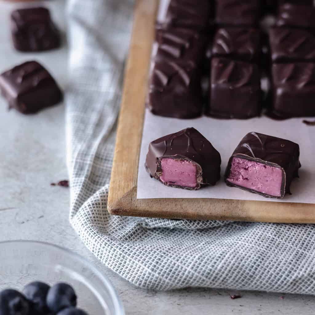 Blueberry Buttercream Chocolates - One Sweet Mama